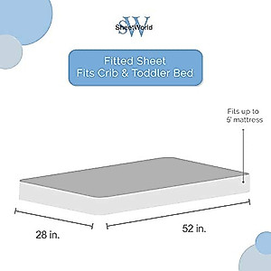 SheetWorld 100% Cotton Interlock Jersey Fitted Crib Toddler Sheet 28 x 52, Construction Cars, Made in USA