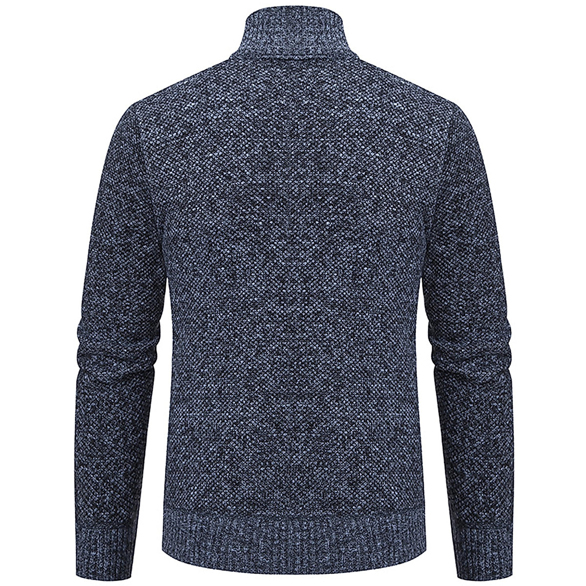 VtuAOL Men's Cardigan Sweater Warm Soft Knit Full Zip Sweater Winter Coat for Men Blue US S