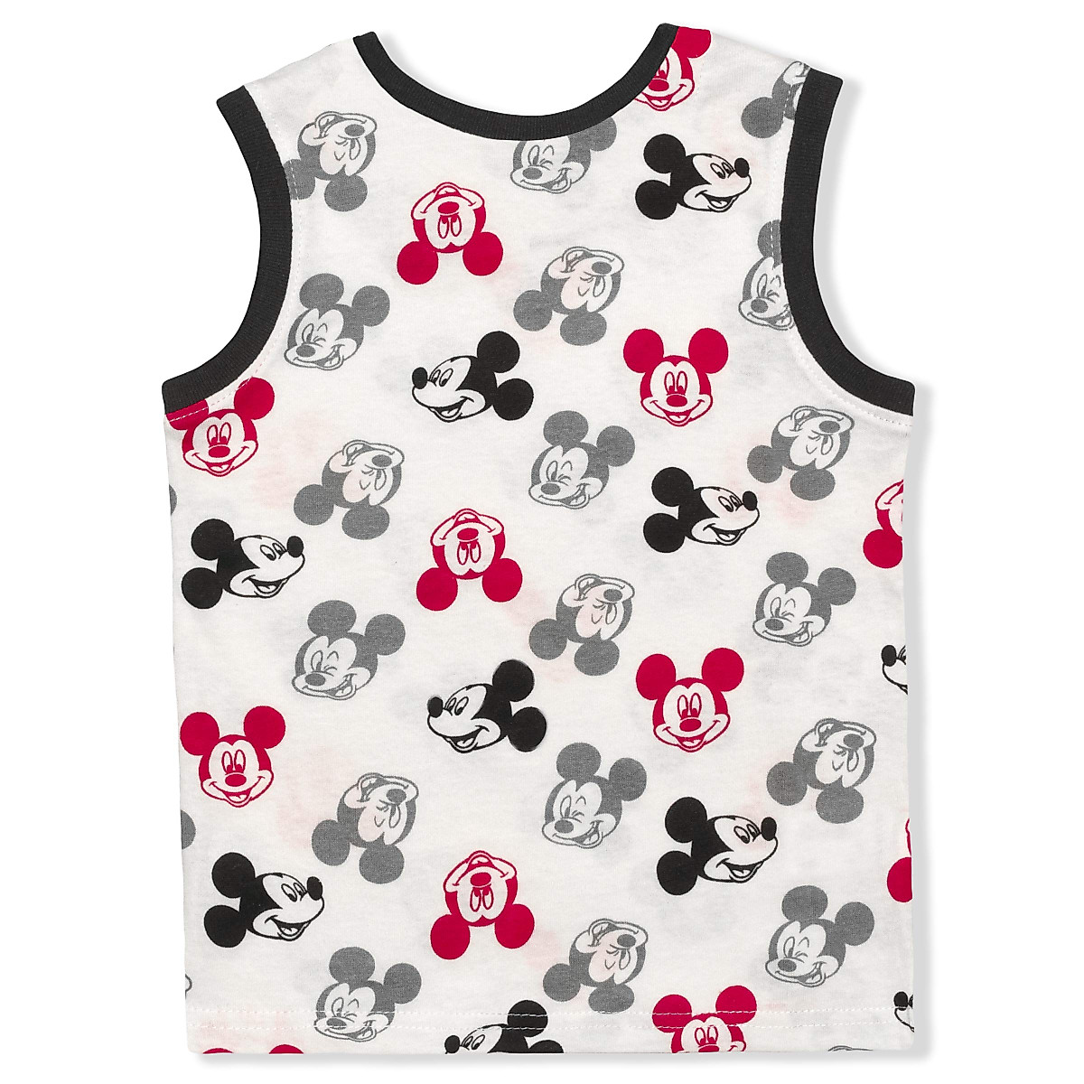 Disney Mickey Mouse Boys 3 Piece T-Shirt, Tank Top and Shorts Set for Infants - Red/White/Grey