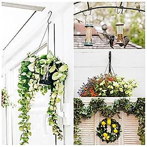 RELBRO 30 Pack Black S Hooks and Hat Rack for Baseball Caps