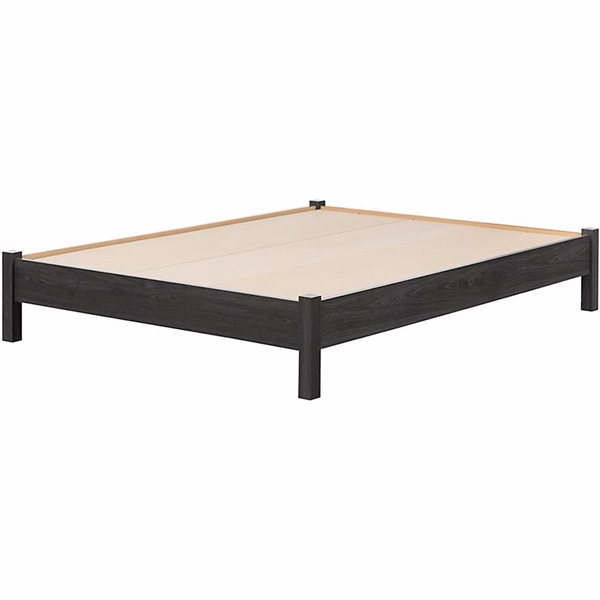 South Shore Step One Essential Platform Bed, Full, Gray Oak