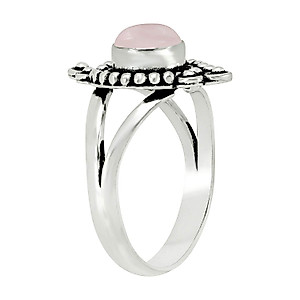 1, 80Cts Two Stone Natural Rose Quartz 925 Silver Overlay Ring Size 12 For Women, Handmade Pink Stone January Birthstone Ring Jewelry Gift For Her