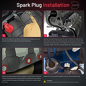 BDFHYK Set of 6 Iridium Spark Plug Compatible with Acura BMW Dodge Honda Jeep Mazda Ram 2.3L 2.5L 3.0L 3.2L 3.5L 3.7 L6 V6 Engine Replacement for 5358 ZFR6FIX-11 6441