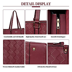 Avarmora Purses and Handbags for Women Fashion Ladies Tote Bags PU Leather Shoulder Bag Top Handle Satchel Purse Set 3pcs