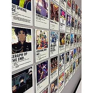 Anime Room Decor Aesthetic Anime Posters, Anime Stuff for Bedroom, 60pcs Anime Prints for Anime Wall Decor, Cute Manga and Anime Wall Collage, Aesthetic Kawaii Decor, Anime Gifts for Men, Women, Teens