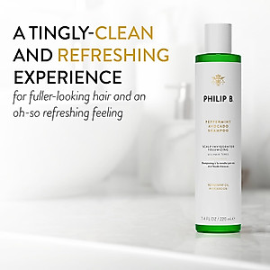 PHILIP B Peppermint Avocado Shampoo 7.4 oz (220 ml) | Volumizing & Clarifying Shampoo Refreshes Scalp and Deep-Cleans Hair