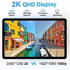 DOOGEE T20 Android Tablet,10.4'' 2K Tablet,15GB+256GB, Hi-Res Quad Speakers, Octa-core Gaming Tablet, 8300mAh Battery, 2.4G/5G WiFi Tablet Android 12, TÜV Low Bluelight, Split Screen