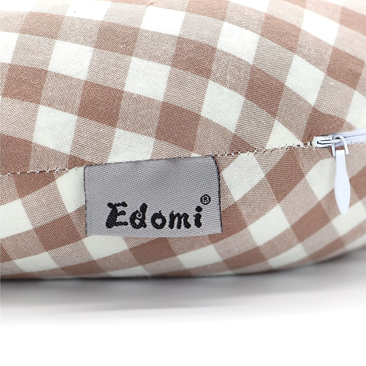 Edomi Buckwheat Neck Pillow, Comfortable U Shaped Travel Pillow Portable Pillow for Sleeping Recliner Chair Washable Pillowcase Buckwheat Hulls Filling (12x12 inch, Khaki)