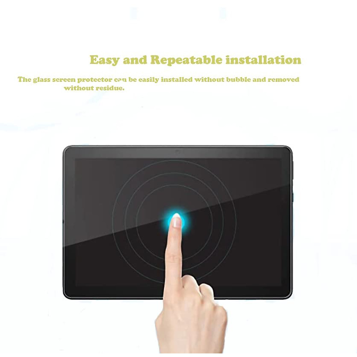 LTSCWPE 2 PACK Screen Protector Tempered Glass for 10 Kids Pro Tablet Full HD, 9H Hardness, Easy to Install (11th Generation, 2021 Release)