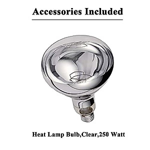 KOUWO 110V Food Heat Lamp Commercial Food Warmer Light Hanging Food Heating Lamps for Buffet,Kitchen,Restaurant,Catering (Gold)