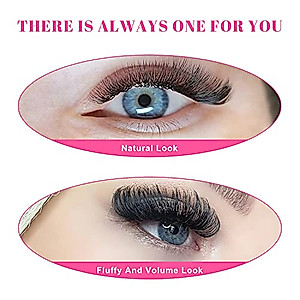 TDANCE-Premade-Fans-Eyelash-Extensions, 10D Superior Lash Extensions Premade Fans Russian Volume Fans Pre Made Lash Fans Middle Stem 8-15mm Mixed Length(Middle Stem,10D-0.07-D,8-15mm)