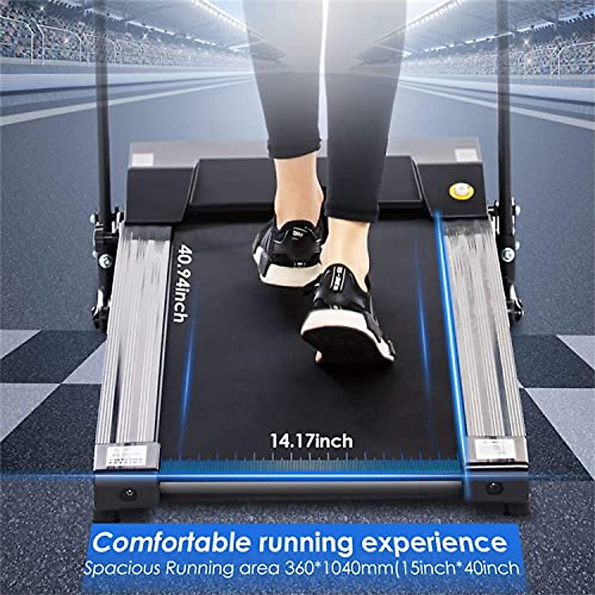 ANCHEER Treadmill Folding Treadmill for Home Electric Running Machine Installation-Free Walking Jogging Foldable Fitness Exercise Machine for Office & Gym Workout with 5” LED Display