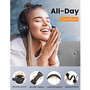 Headsets with Microphone for Laptop, 3.5mm Wired Computer Headset Super-Lightweight Noise Cancelling Headphones with in-line Control Volume & Mute, PC Headset Perfect for Classroom, Home or Office