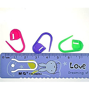 100PC Mix Color Knitting Stitch Counter Crochet Locking Stitch Markers Stitch Needle Clip Knitting Crochet Markers (100)
