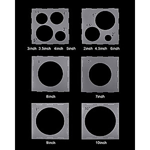 Aoibrloy 11 Holes Plastic Balloon Sizer Box Cube, Balloon Size Measurement with 200Pcs Balloon Glue Point for Balloon Decorations, Balloon Arches and Balloon Columns