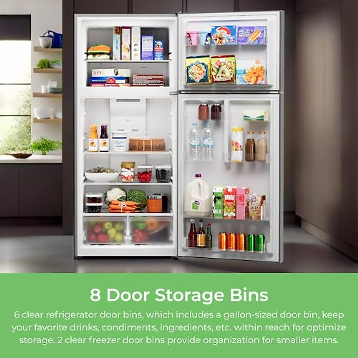 Kenmore 4661352 30" W Top Freezer Refrigerator with Adjustable Glass Shelving, Humidity Control Crispers, Quiet and Energy Efficient Inverter Compressor, White