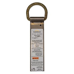 Guardian Fall Protection 00500 RIDG-1 Single D-Ring Roof Anchor with Nails 11-Inch in Length and 1 D-ring, 9¾"