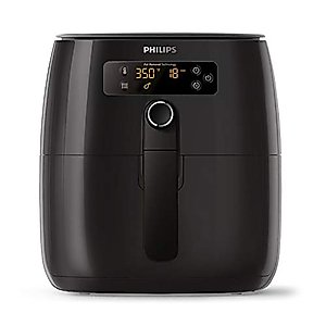 Philips Premium Digital Airfryer with Fat Removal Technology, Black (Compact, Digital Black, HD9741/56 (Includes Splatterproof Lid))