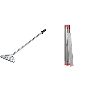 QEP 62909Q 8" Adjustable Razor Floor Stripper & Warner 4" Big Blade Scraper Replacement Blades, Card of 5, 695