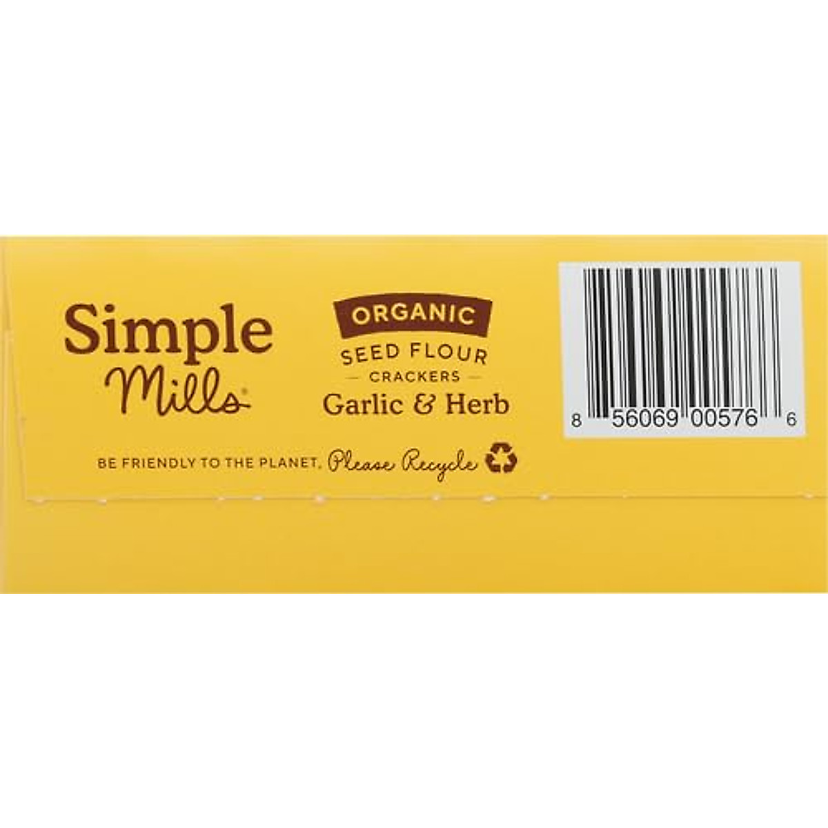 Simple Mills Organic Seed Crackers, Garlic & Herb - Gluten Free, Vegan, Healthy Snacks, Paleo Friendly, 4.25 Ounce (Pack of 1)