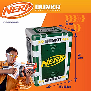 NERF BUNKR Officially Licensed Battle Royale Inflatable Bunker Battlezone - 5 Piece Barricade Set Crates Barrels