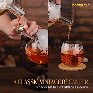 Fathers Day Gift for Dad from Daughter Son - Gifts for Dad, BEST DAD EVER 850ML Whiskey Globe Decanter - Dad Birthday Gift, Dad Gifts, Unique Gift Ideas for Dad - Fathers Day Dad Presents from Kids