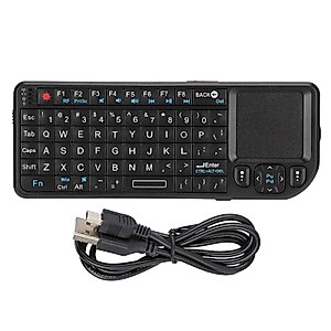 125 2.4G Mini Wireless Keyboard with Touchpad Mouse, 69 Keys USB Wireless Keyboard, 3-in-1 Multifunction UKB-100-RF USB Pocket Mini Wireless Keyboard for PC/Tablets/TV/Xbox/Smartphones
