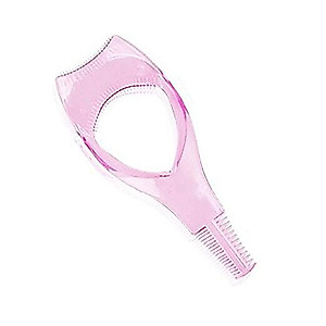 2PCS 3 in 1 Mascara Tool Plastic Makeup Eyelash Shield Applicator Guide with Eyelash Assist Comb Brush Guard Eyelashes Brush for Women Girls (Color Random)