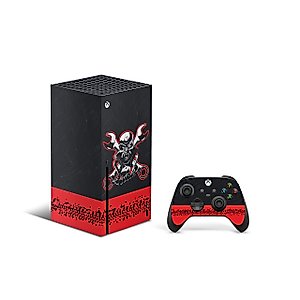 ZOOMHITSKINS Compatible with X1 Series X, Skull Skeleton Rock Heavy Metal Red Black White, Durable, Bubble-free, Made in USA
