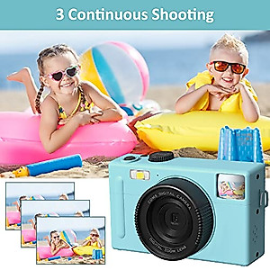 Digital Camera for Kids, FHD 1080P 24MP Mini Video Camera, 1500mah Rechargeable Camera 3.0 inch Screen Compact Camera, Portable Camera for Boys, Girls, Beginners