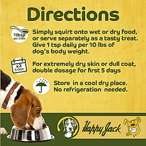 Happy Jack Tonekote Dog Skin & Coat Supplement, Oil for Dogs with Essential Fatty Acids & Vitamins for Itching Skin Relief, Hot Spots, Dull Coat, Dry Skin, Excessive Shedding, 16 oz