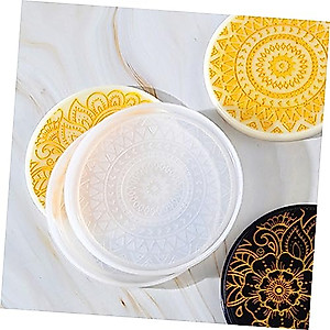 TEHAUX 2pcs House Decorations for Home Tool Tray Silicone Molds Silica Gel Silicone Coaster Mould Coaster Mold Silicone Tray Mold Base Diffuser Stone Epoxy Mold Round Tea Coaster