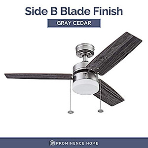 Prominence Home 51478-01 Reston Ceiling Fan, 42, Pewter