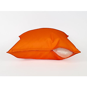 Ensperta Pack of 2 Outdoor 20&#039;&#039;x20&#039;&#039; Solid Waterproof Orange Throw Pillow Covers Decorative Square Patio Pillows for Patio Furniture