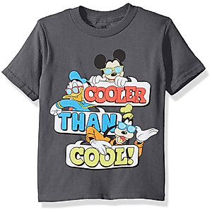 Disney baby boys Mickey Mouse Short Sleeve T-shirt T Shirt, Charcoal, 2T US