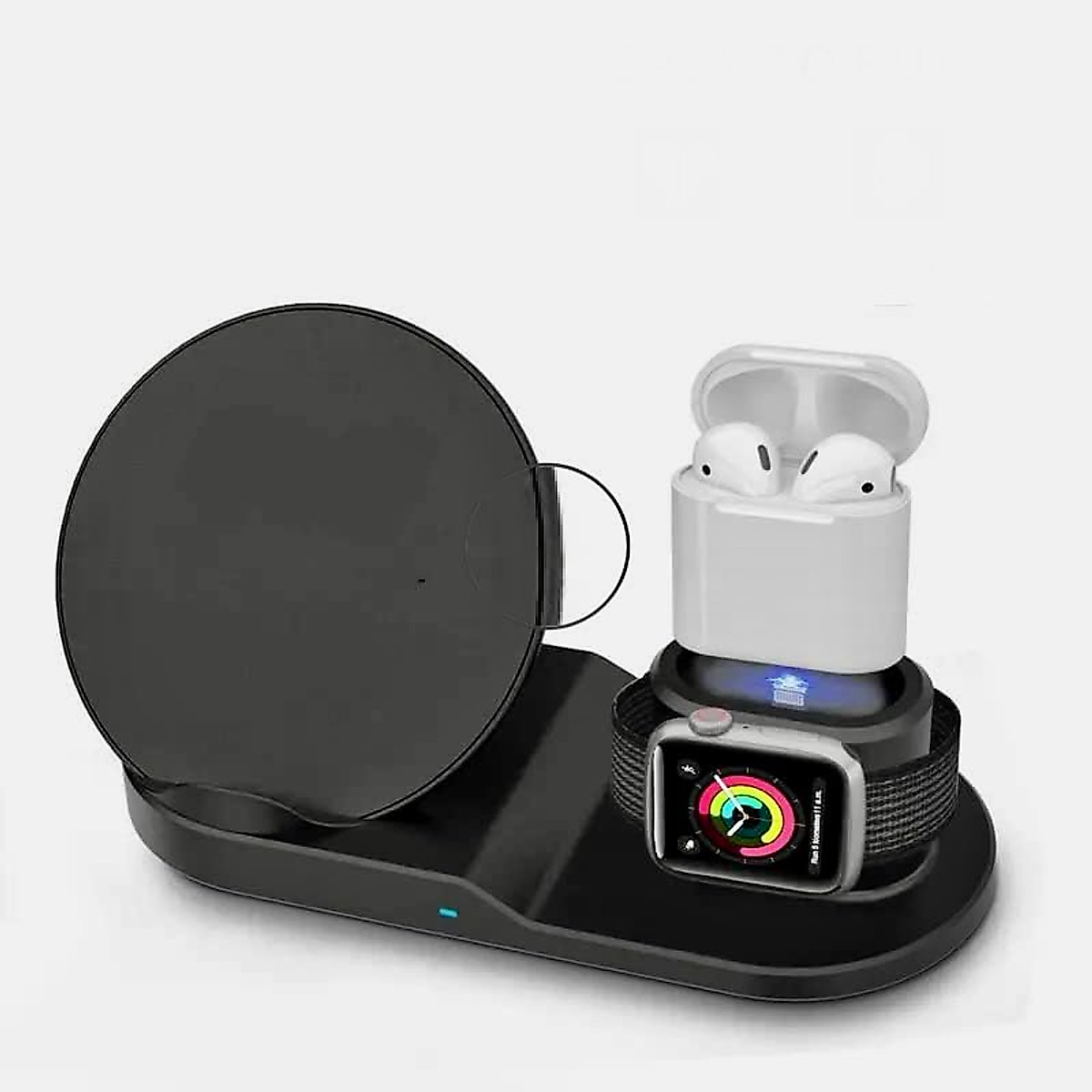 3 in 1 Charging Station | Magnetic Charging Station | Wireless Charging Station | Phone Charger | Smart Watch Charger | Airpod Charger (Black)