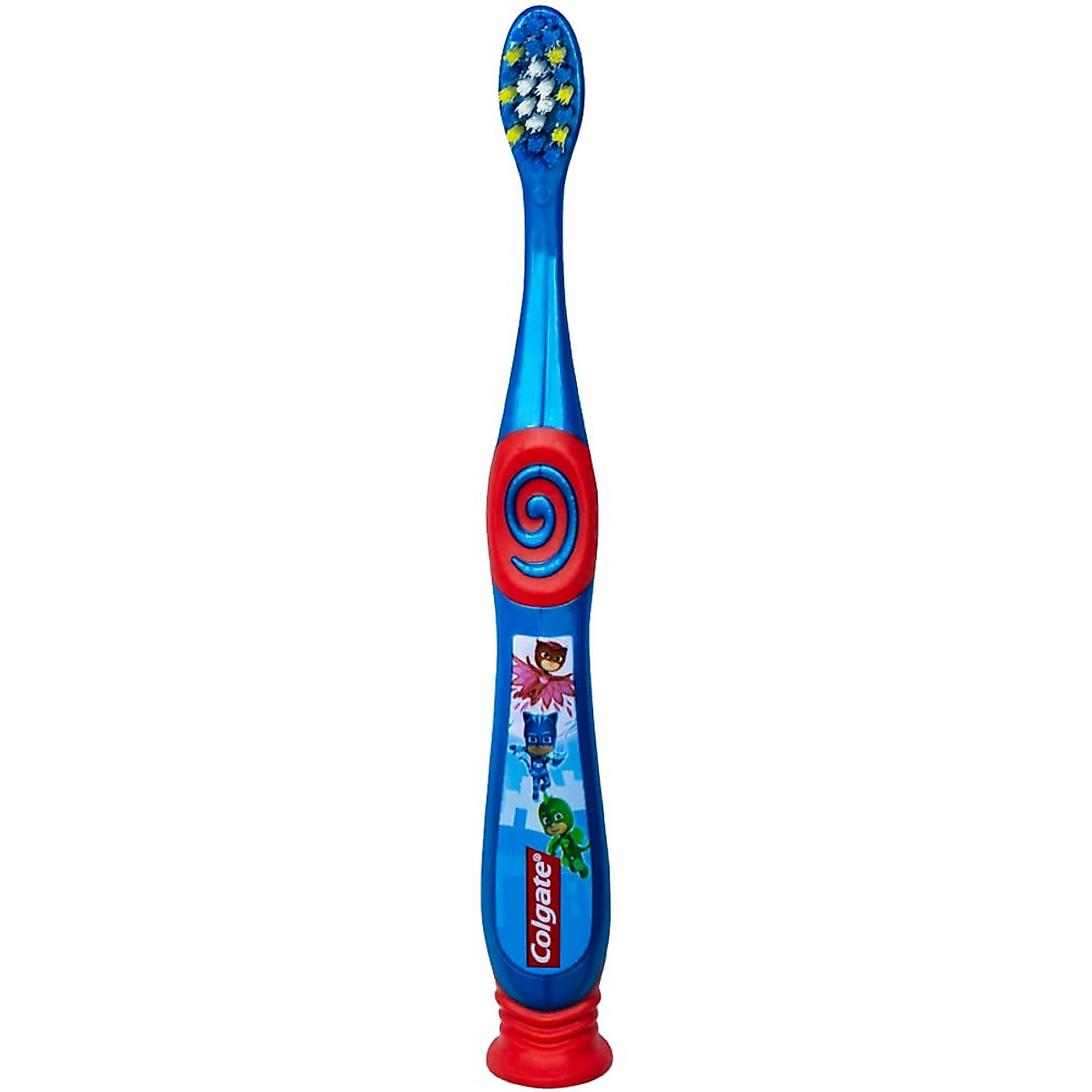 Colgate PJ Masks Toothbrush for Toddlers & Little Children with Suction Cup, Kids 2-5 Years Old, Extra Soft - 1 Count