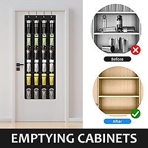 Intersnug Water Bottle Organizer,Water Bottle 24 Holders Over The Door Water Bottle Storage Rack Stanley Cup Organizer Various Sizes Cup Organizer For Kitchen Cabinet Pantry Closet Bedroom Bathroom