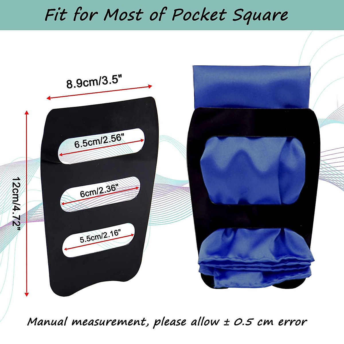 Pocket Squares Holder, Accessories for Men Square Scarf, Suits, Tuxedos,Vests and Dinner Jackets (3 pack)