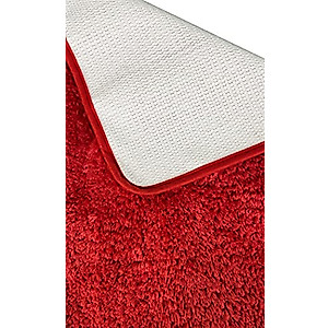 Indecor Home 17-Piece Ceramic Bathroom Accessory Set with Shower Curtain, 12 Hooks, Soap Pump, Toothbrush Holder, Soap Dish and Bath Rug Box Gift Set for Christmas Xmas (Santa)