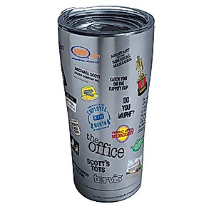 Tervis Triple Walled The Office Insulated Tumbler Cup Keeps Drinks Cold & Hot, 20oz - Stainless, Smorgasbord