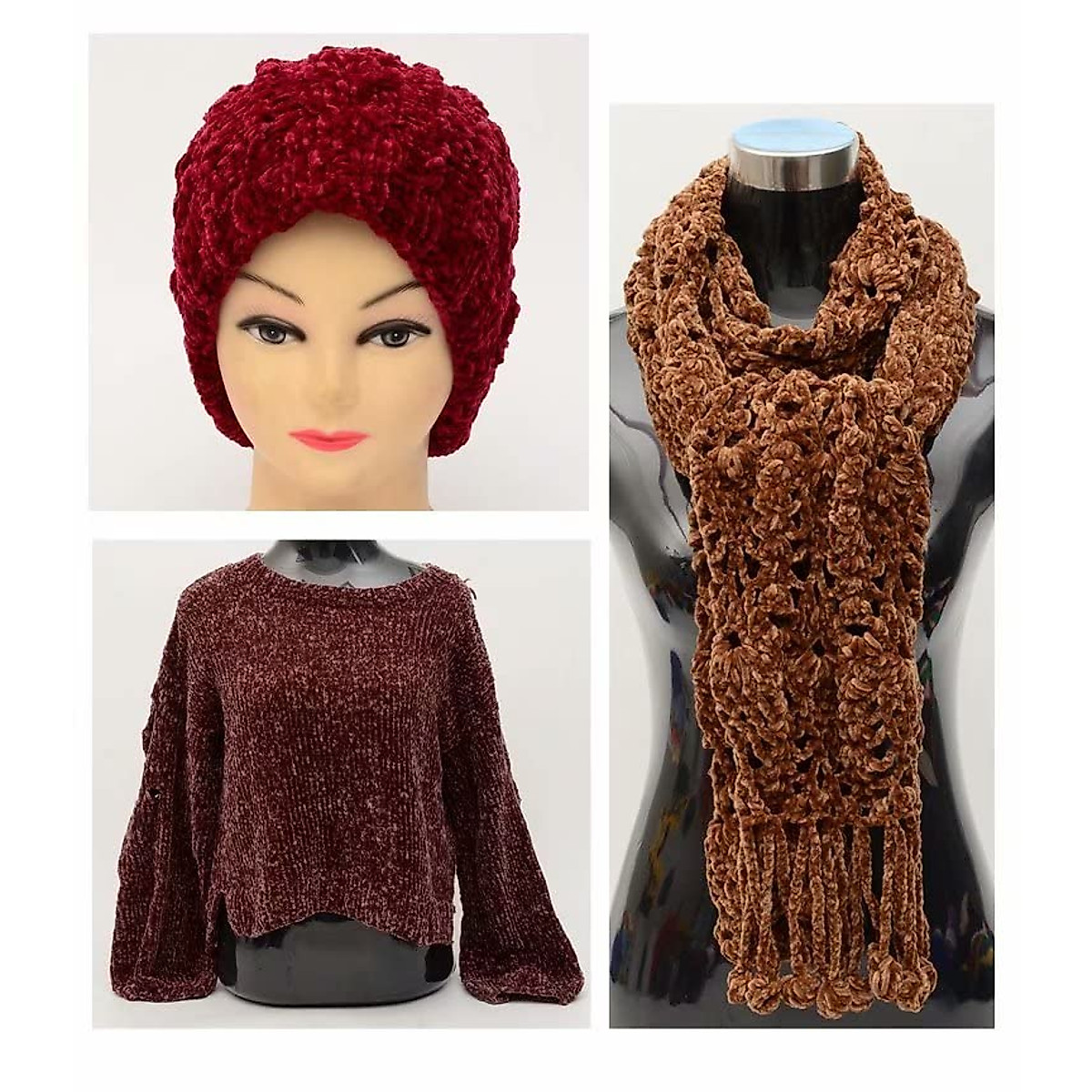 2x100gr Soft Velvet Chenille Blanket Yarn for Crocheting and Knitting Crochet Amigurumi Yarn Super Bulky (Yellow)