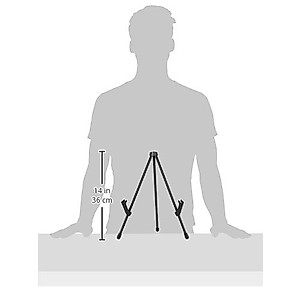 Amazon Basics Tabletop Instant Easel, Black Steel Table Top Easels for Display, Adjustable & Portable Tripod Easel, for Paintings, Signs, Posters