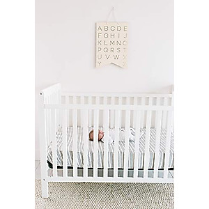 Premium Fitted Knit Crib Sheet/Toddler Sheet "Midtown" by Copper Pearl