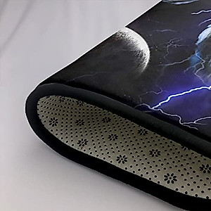 Red Blue Dragon and Wolf Rug Area Rug for Living Dinning Room Bedroom Kitchen, Nursery Rug Floor Carpet Yoga Mat