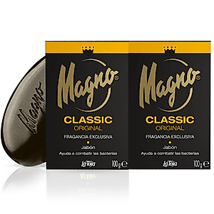 Magno Soap 3.5 oz La Toja. Magno Classic Black 8 pack
