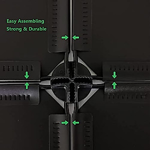 Wolizom Plastic Connector 20 Wire Cube Plastic Connector for Modular Storage Organizer Closet and Wire Shelving（Black）