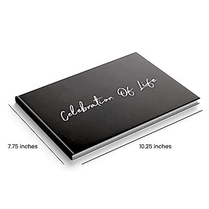 C Wyn Publishing Guest Book for Funeral | Funeral Guest Book | Celebration of Life | Funeral Guest Book for Memorial Service | Hardcover | Table Sign Included
