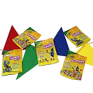 Crayola Assorted Gummy Variety Pack, Back to School & Halloween Treat - Candies with Real Fruit Juice - Sweet & Sour Candy Mix - Individually Wrapped 22 Bags (13.2 oz) by Kervan