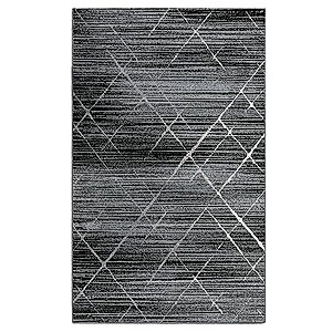 GlowSol Large Area Rug 8x10 Abstract Thick Rug Grey Modern Rugs Non-Slip Stain-Resistant Rug, Non-Shedding Floor Mat Grey Carpet for Living Room Bedroom DiningRoom Home Office Farmhouse